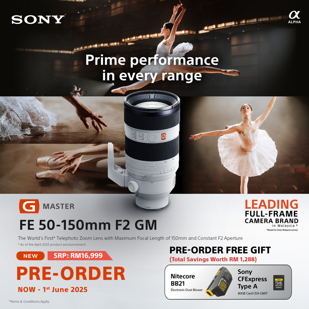 [PRE-ORDER] SONY FE 50-150mm F2 GM Full Frame ( SEL50150GM ) | Shopee ...
