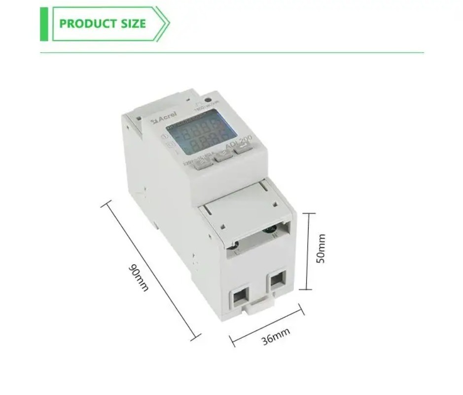 Acrel ADL200 Din Rail MID Single Phase Direct Access 80A AC Multifunction Electric Power Meter ...