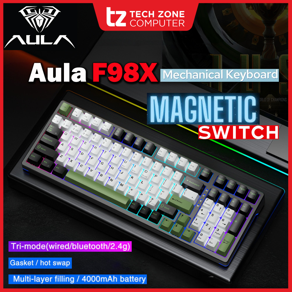 AULA F98X Mechanical Keyboard 99 Keys Tri-Mode MAGNETIC SWITCH Rapid ...