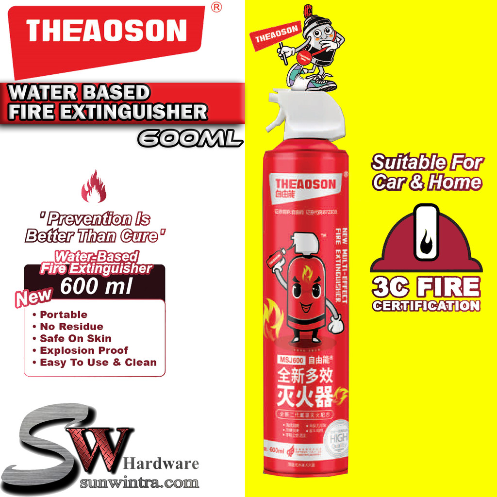 SW Hardware Theaoson Multi Effect Water Based Fire Extinguisher 600ML ...