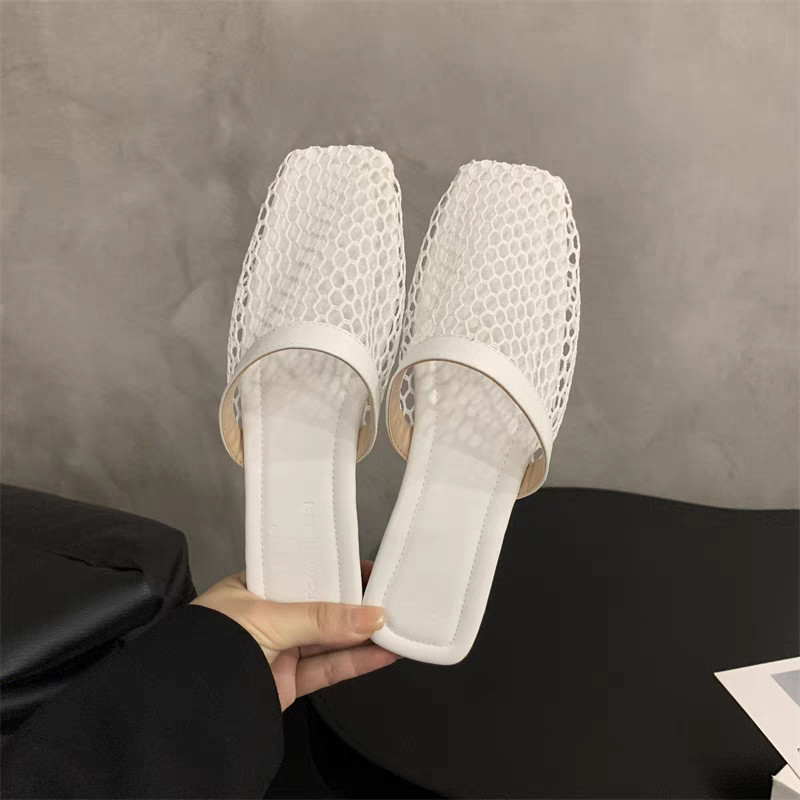 Women Fashion Mesh Closed Toe Sandals Comfortable Soft Hollow Slippers ...