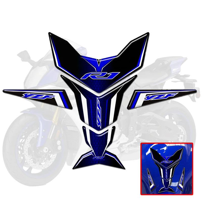 For YAMAHA YZF-R1 YZFR1 YZF R1 Motorcycle Decals Protector Tank Pad ...