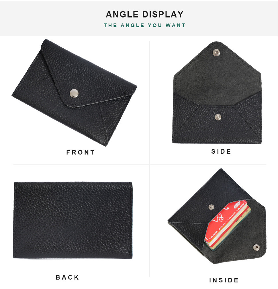 Leather Card Holder Women's Thin Card Holder Mini Purse Multiple Card ...