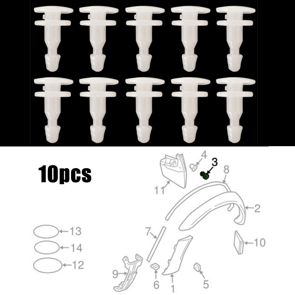 [Twilight] 10pc Wheel Arch Fender Flare Clips Fastener For Nissan for ...
