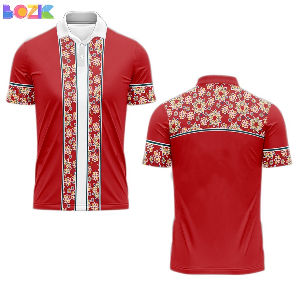 MERAH Adult muslim Koko shirt/cherry red pattern Luxurious and great ...