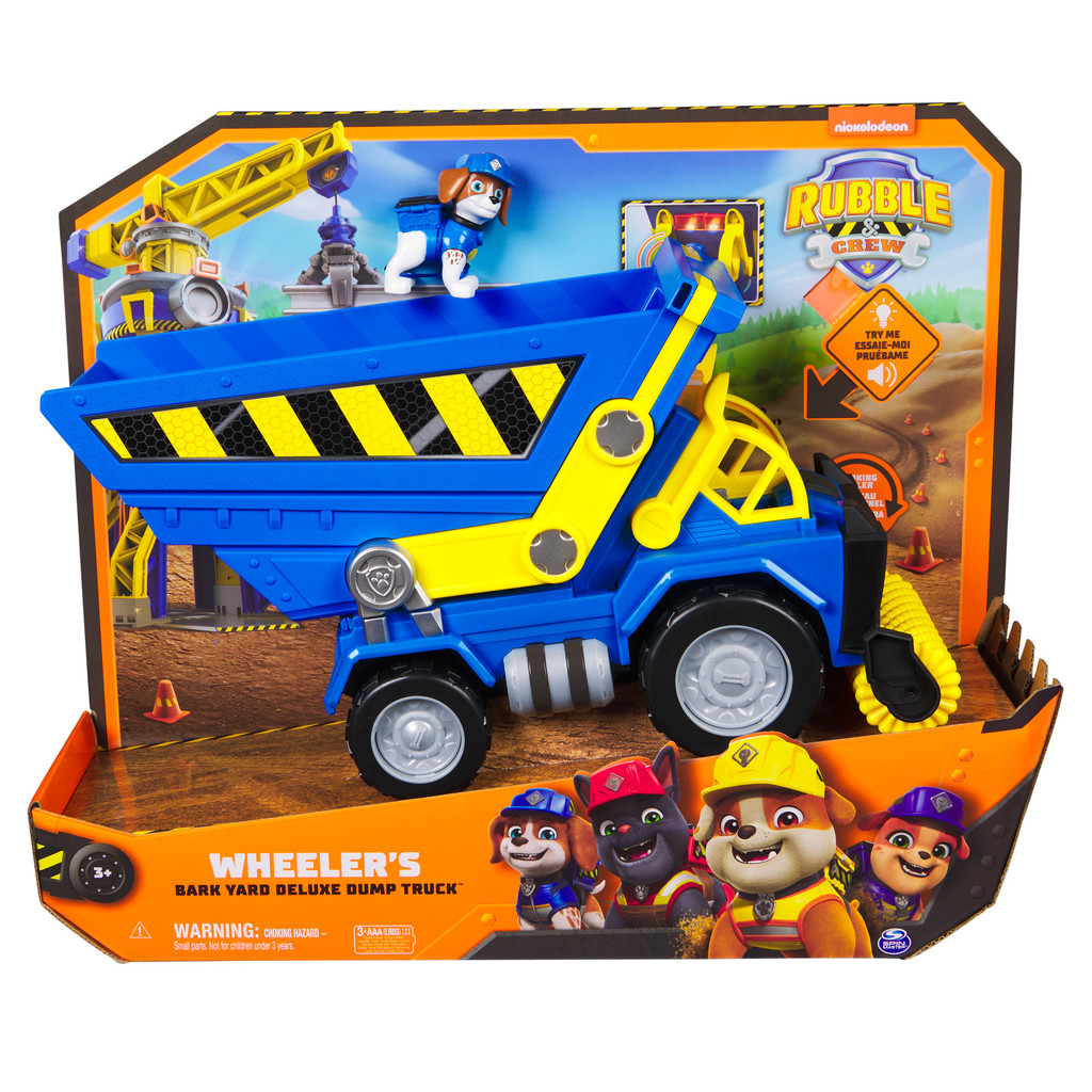 PAW Patrol Rubble & Crew Bark Yard Deluxe Dump Truck Vehicle | Shopee ...