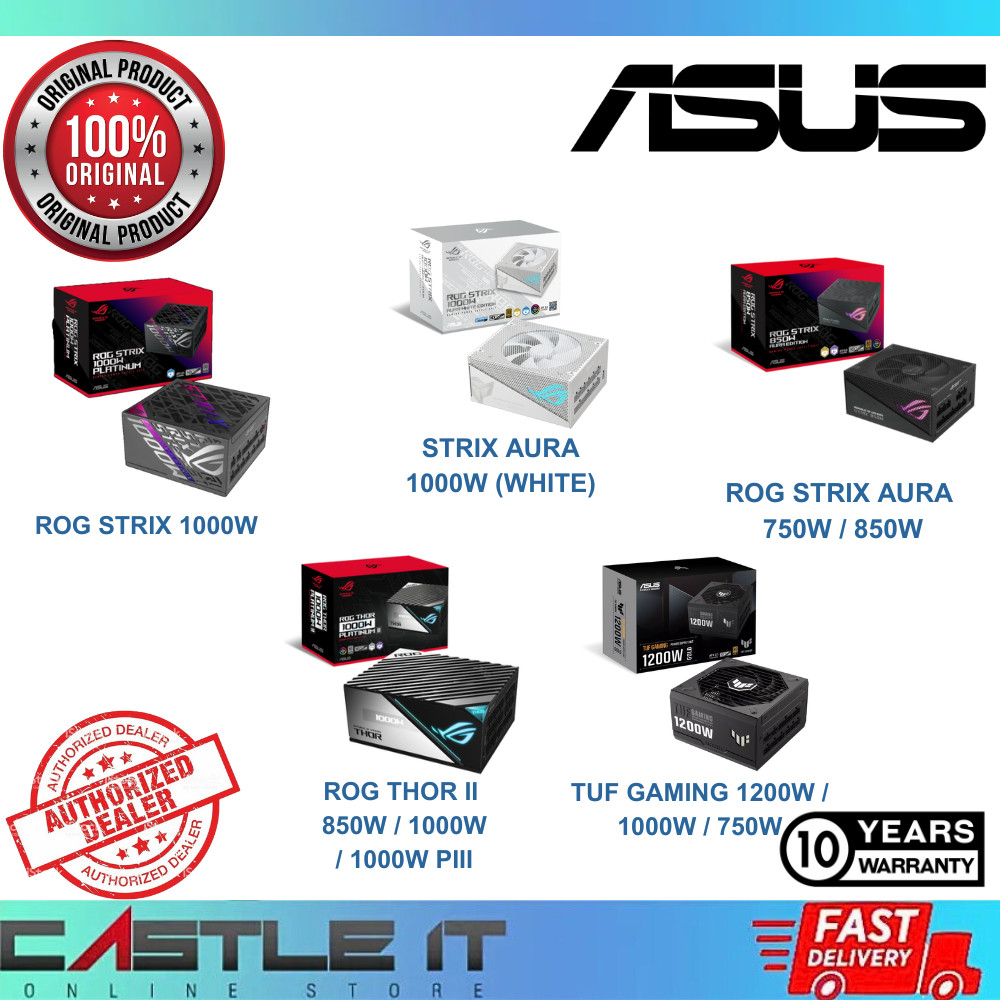 Asus ROG Strix / Aura / Thor II / TUF Gaming 1200W 1000W 850W 750W 550W ...
