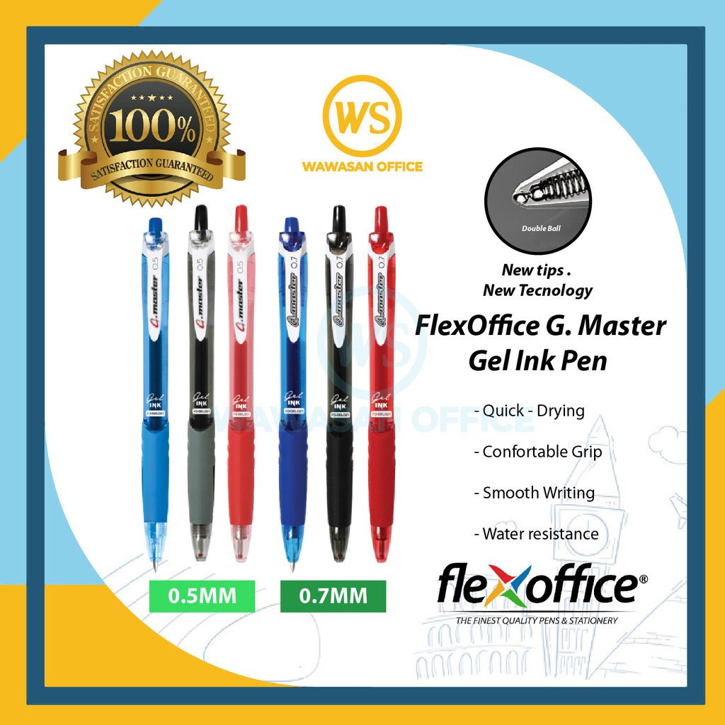 Flexoffice G.Master Gel Ink Pen / Retractable Gel Pen / Flexoffice Pen ...