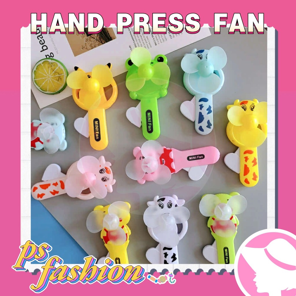 Summer Cool Creative Cartoon Hand Pressure Fan Mini-Portable Children's ...