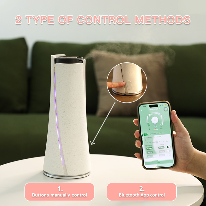 Aroma Tunnel 100ml 1100sqft Waterless Essential Oil L Diffuser Smart Wifi Essential Oil Diffuser