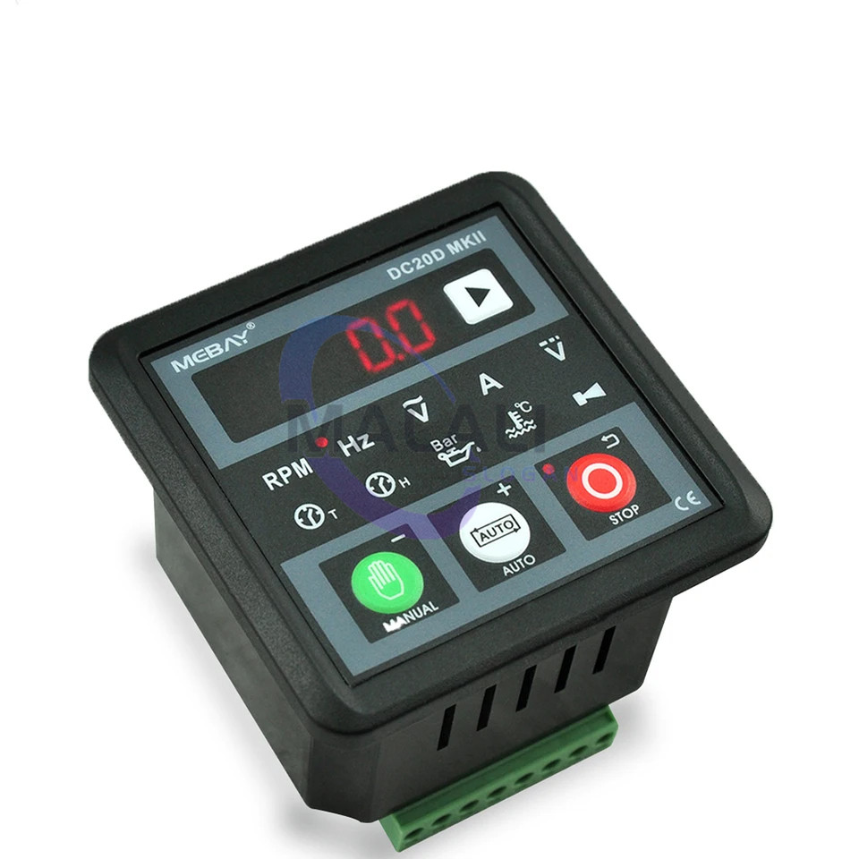 Mebay DC20D MKII Generator Automatic Control Module Digital Parameter Display Control Panel ...