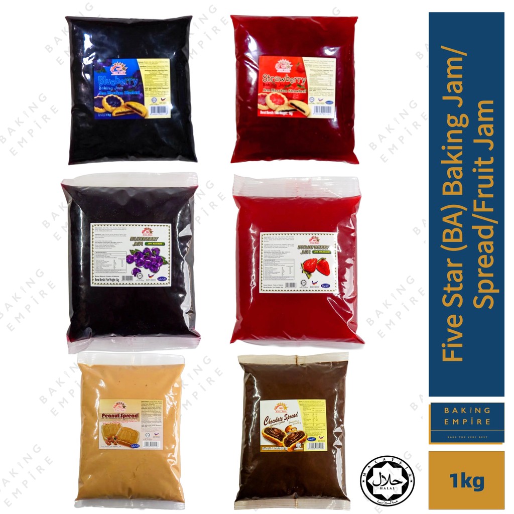 Five Star (BA) Baking Jam/Spread/Fruit Jam 1kg | Shopee Malaysia