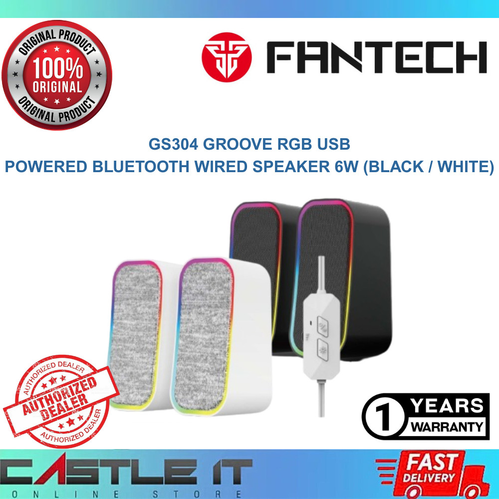 FANTECH GS304 GROOVE RGB USB Powered Bluetooth Wired Speaker 6W (Black ...