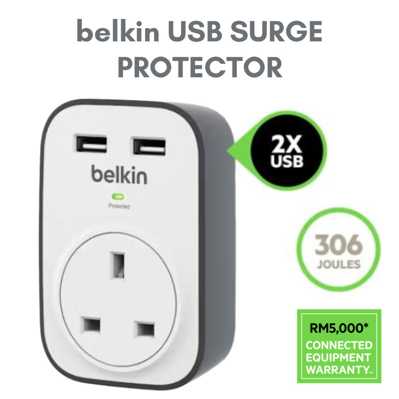 BELKIN SURGE CUBE PROTECTOR 1 OUTLET SurgeCube BSV102af | Shopee Malaysia
