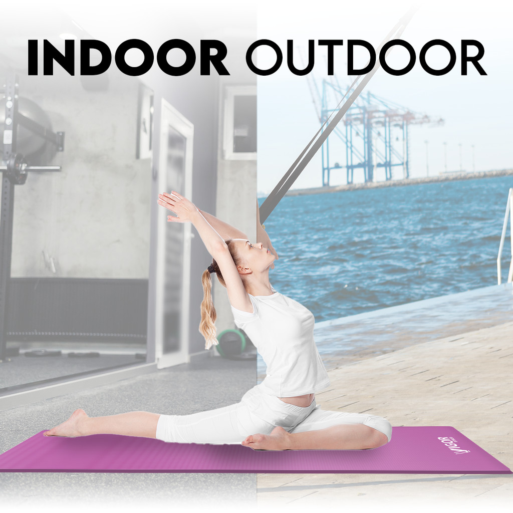 Vigor Fitness NBR Yoga Mat With Carry Strap (10mm) / NBR Mat Yoga ...