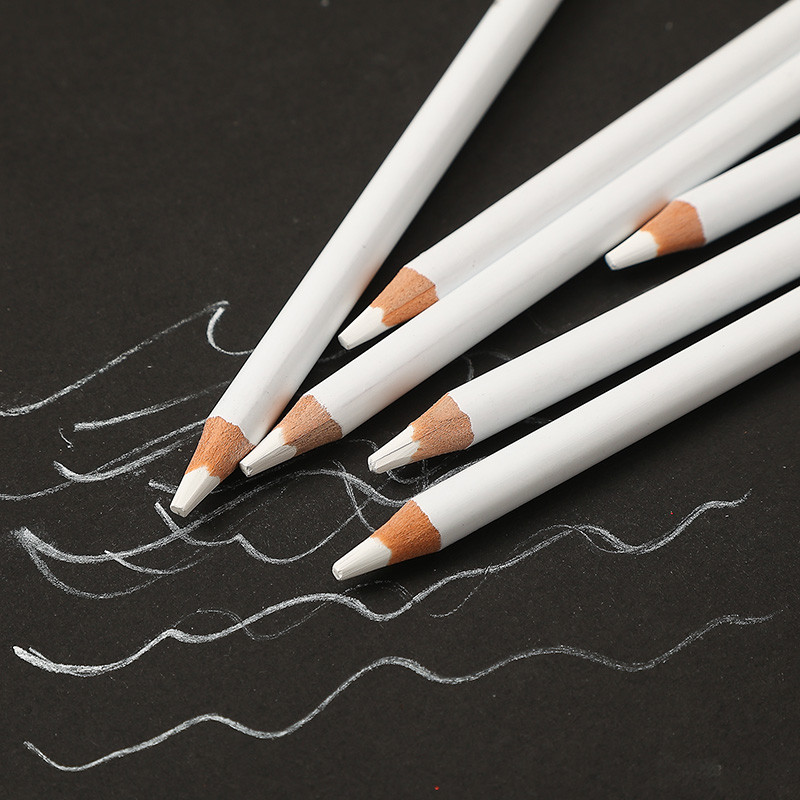 6 PCS White Charcoal Pencils Set Highlight Sketching Pencils Artists ...