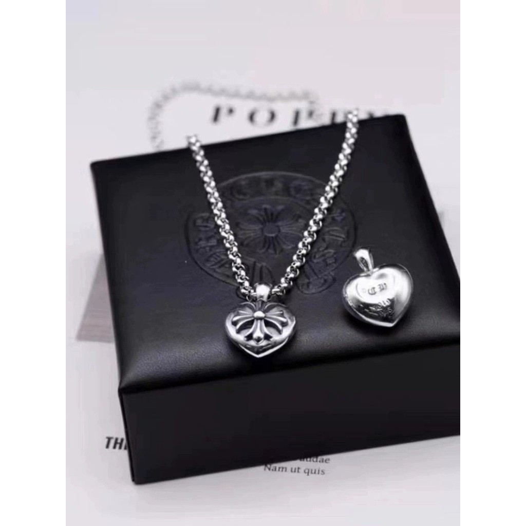 Chrome Hearts Chrome Hearts Retro Ch Love-shaped Cross Peach Heart ...