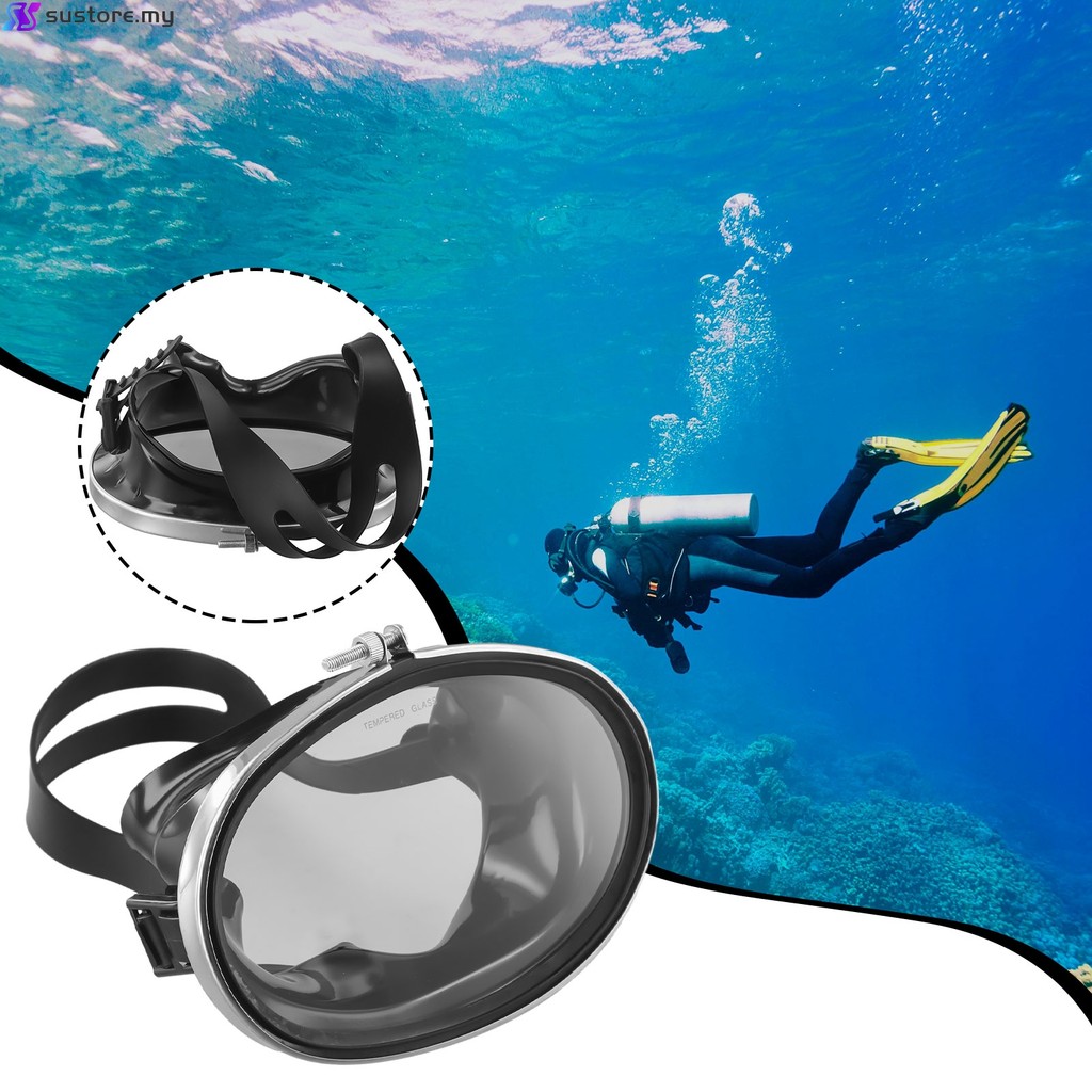 [Super]HD Tempered Glass Dive-Mask Snorkeling Goggle Scuba Diving ...
