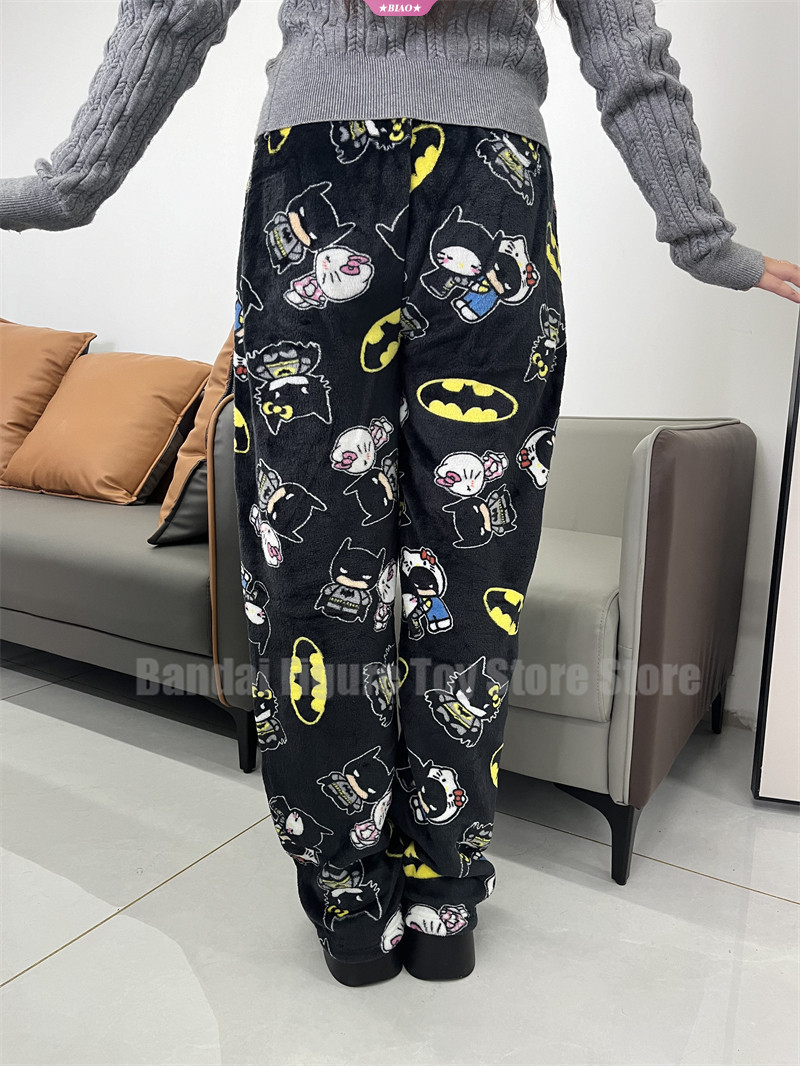 New Sanrio Y2k Style Autumn Hello Kitty Batman Pajama Pants Cartoon Hip ...