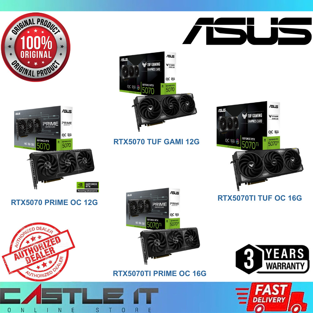 Asus RTX 5070 / 5070Ti ROG STRIX TUF GAMING Prime DUAL OC 16GB 12GB ...