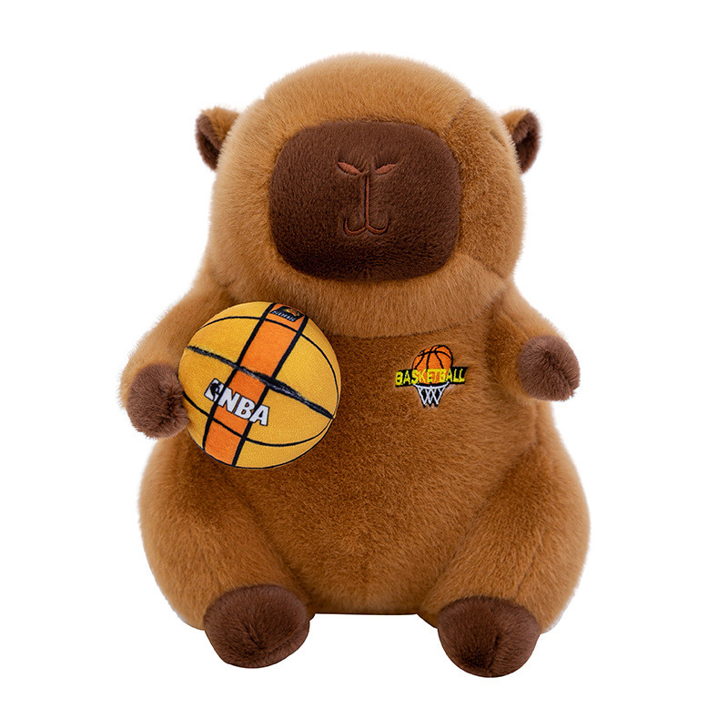 Cartoon Style Cute Basketball Capybara Plush Toy Perfect For Kids And ...