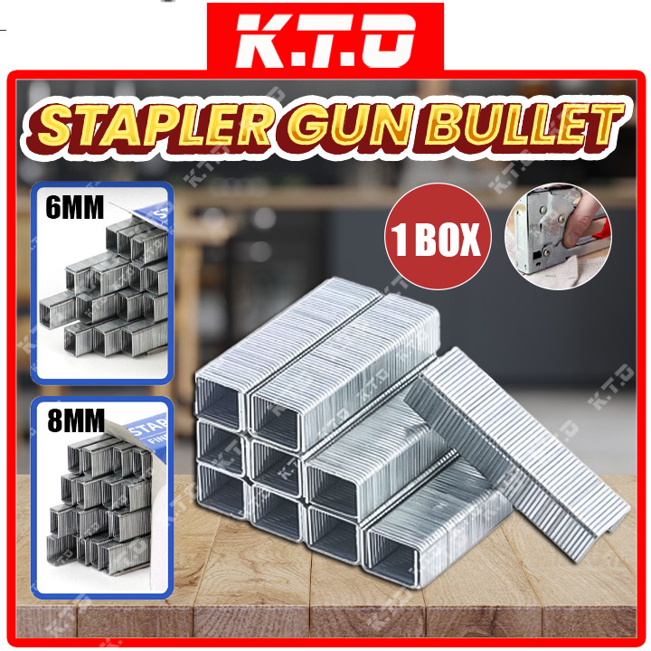 1 Box Stapler Gun Bullet Refill Stick 6mm / 8mm Staple Tacker Nailer ...