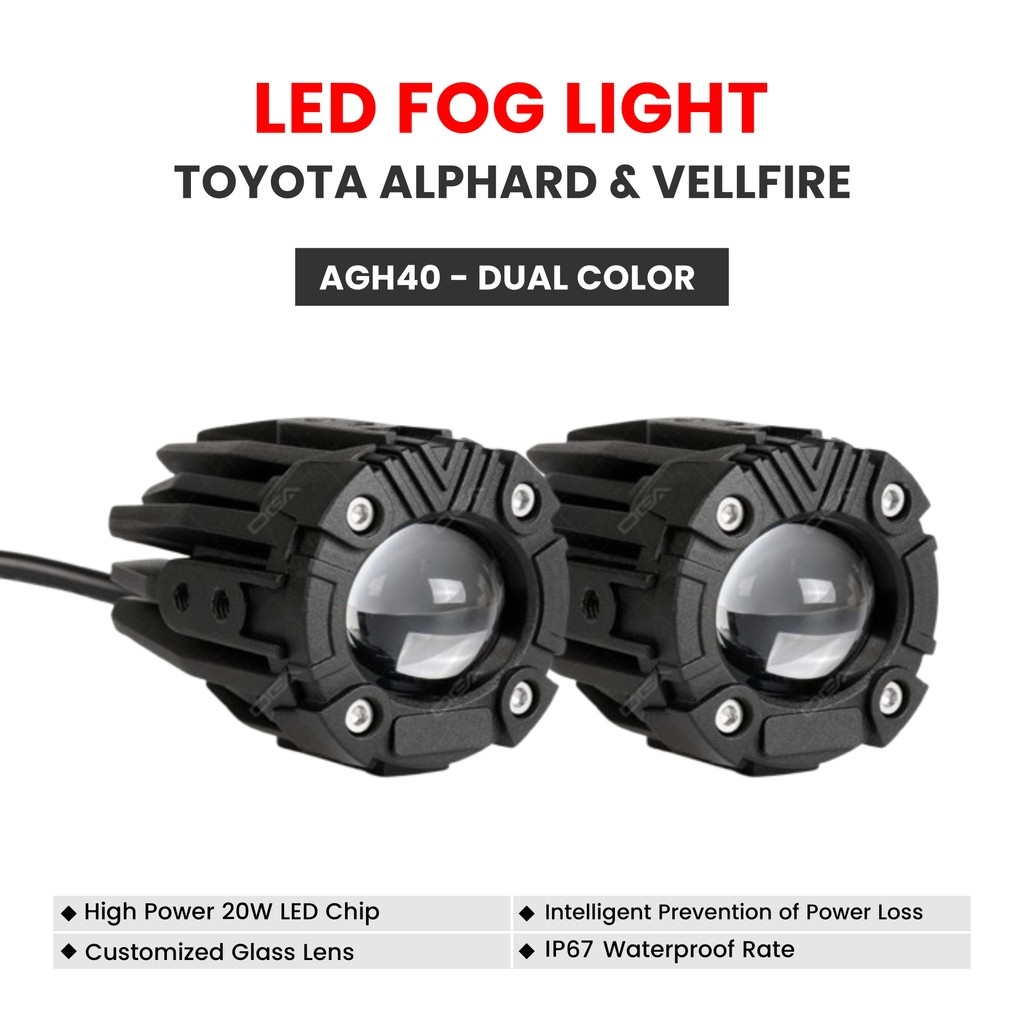 [FST] Toyota Alphard Vellfire AGH40 LED Golden Fog Light Projector Dual ...