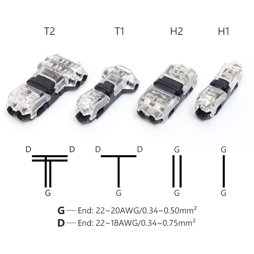 Low Voltage Universal Compact Wire T Tap Connectors - Safe Quick ...