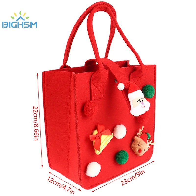 Large-Capacity Felt Christmas Gift Bag Creative Santa Claus Sack Gift ...