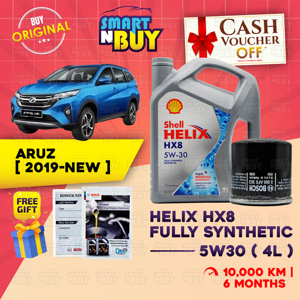 Shell Engine Oil 5W30 Fully Synthetic Original Minyak Hitam Kereta ...