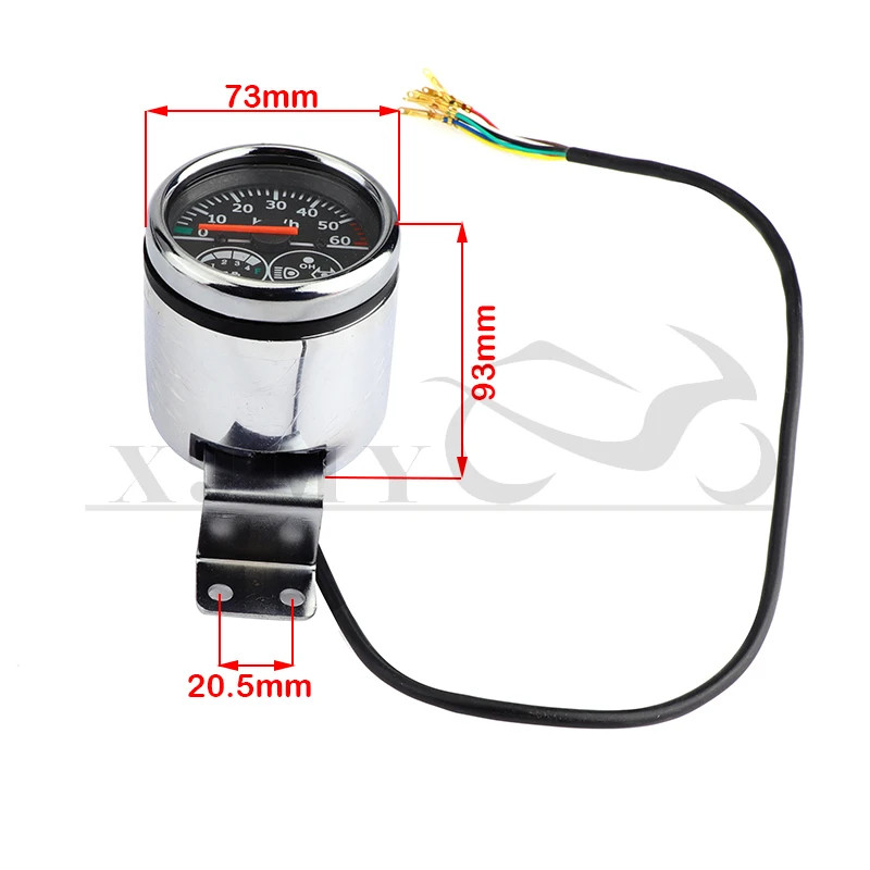 LED Motorcycle Digital Speedometer Universal Scooter ATV Meter Fuel ...