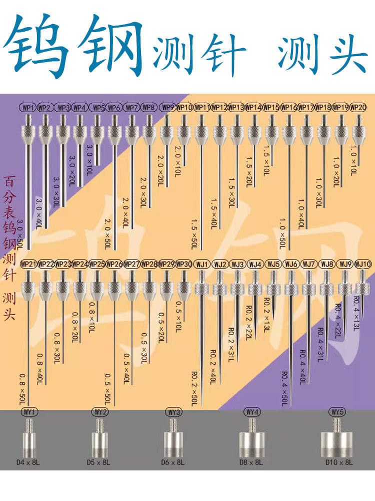 - New * Dial Indicator Needle Tungsten Steel Flat Needle Flat Probe ...