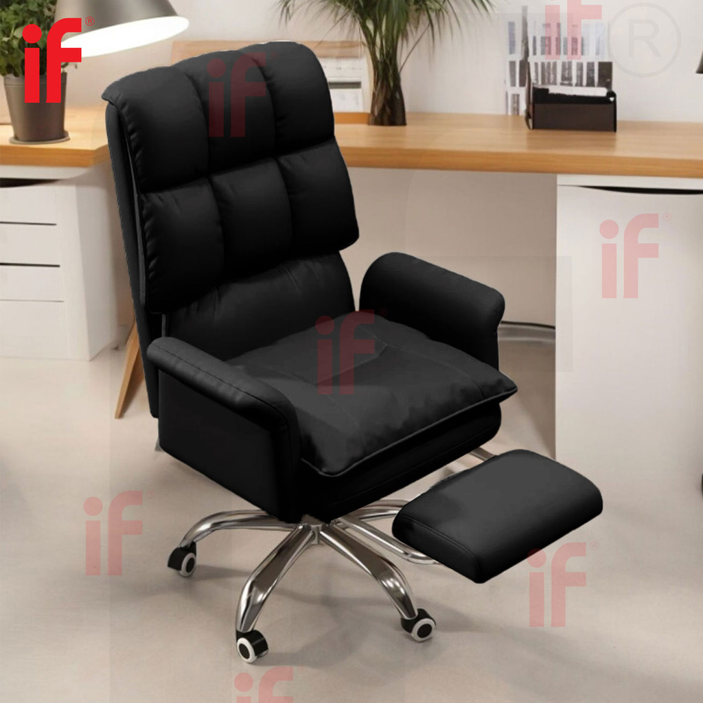 IF BOSS Pu Leather Executive High Back 360 Degree Swivel Computer Desk ...