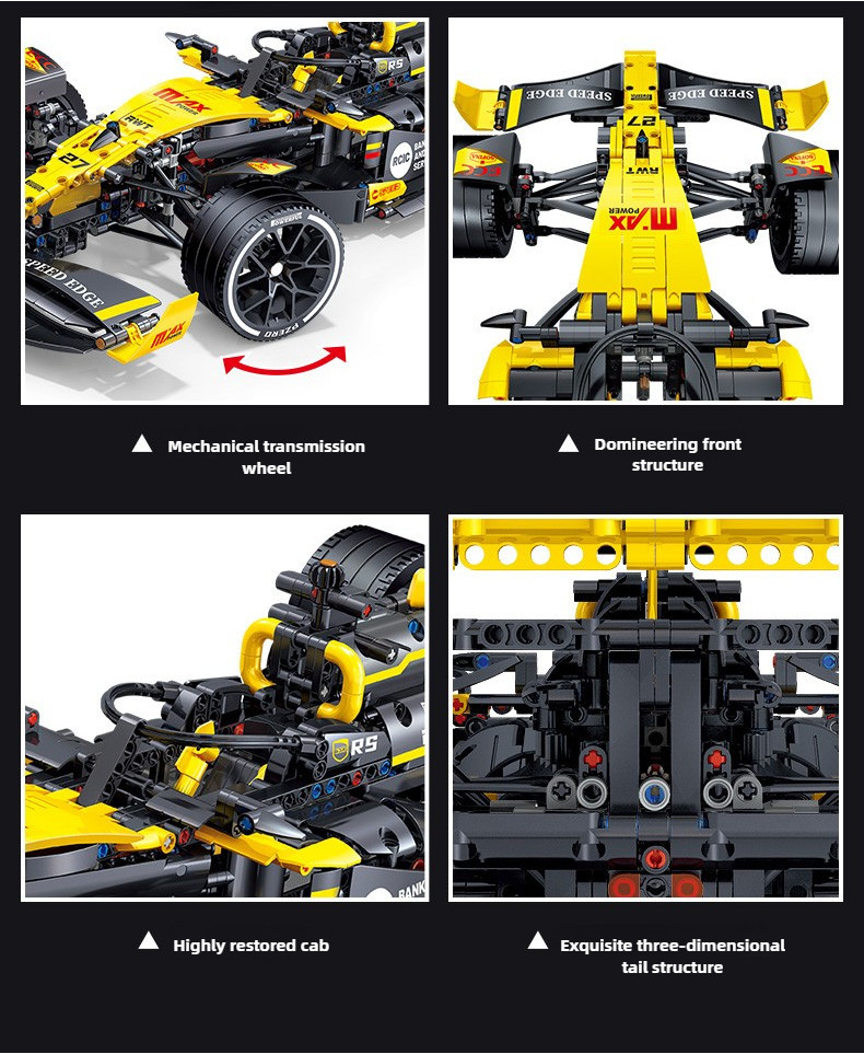 Technic Race Cars 1:8 Renault F1 Building Blocks Remote Control ...