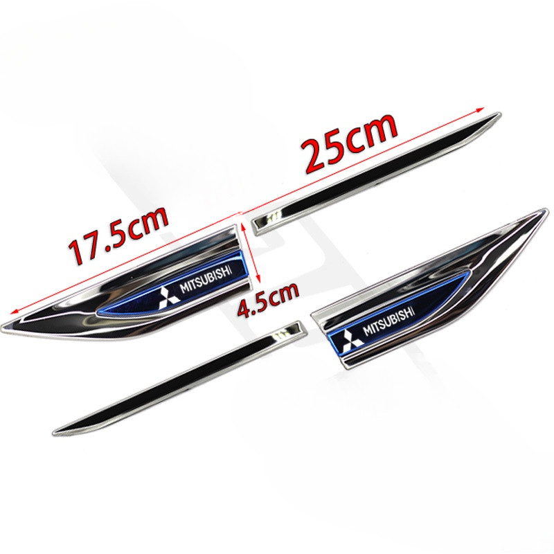 Mitsubishi Car Stainless Steel Car Door Fender 3D Metal Side Logo ...