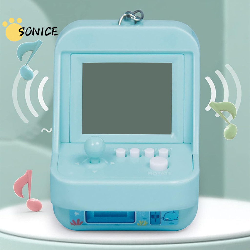 Mini Arcade Game Machine Box Game Key Chain Classic 26 Games ...
