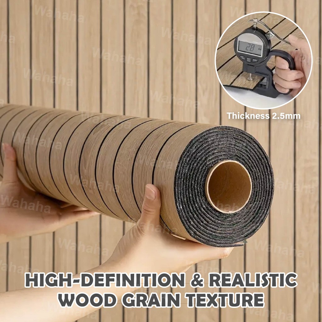 60cmX280cm Kertas Dinding Kayu 3D | Sticker Dinding Foam | 3D Thick ...