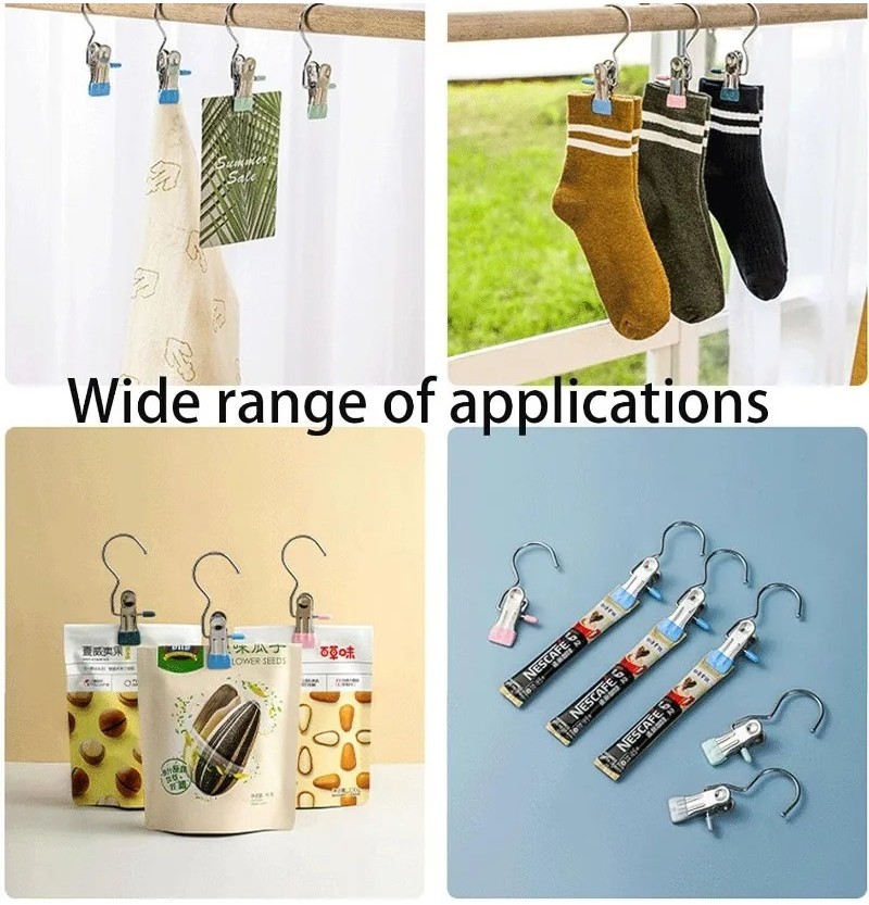 [Local Stock] 10Pcs Multifunctional Hanger Clothes Hanging Clips Pants ...