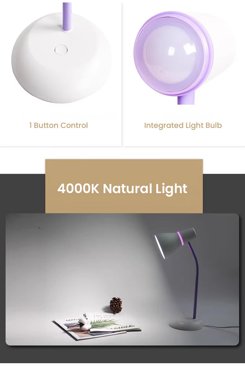 Philips LED Table Lamp Adjustable Angle 4000K Natural Light Desk Lamp ...