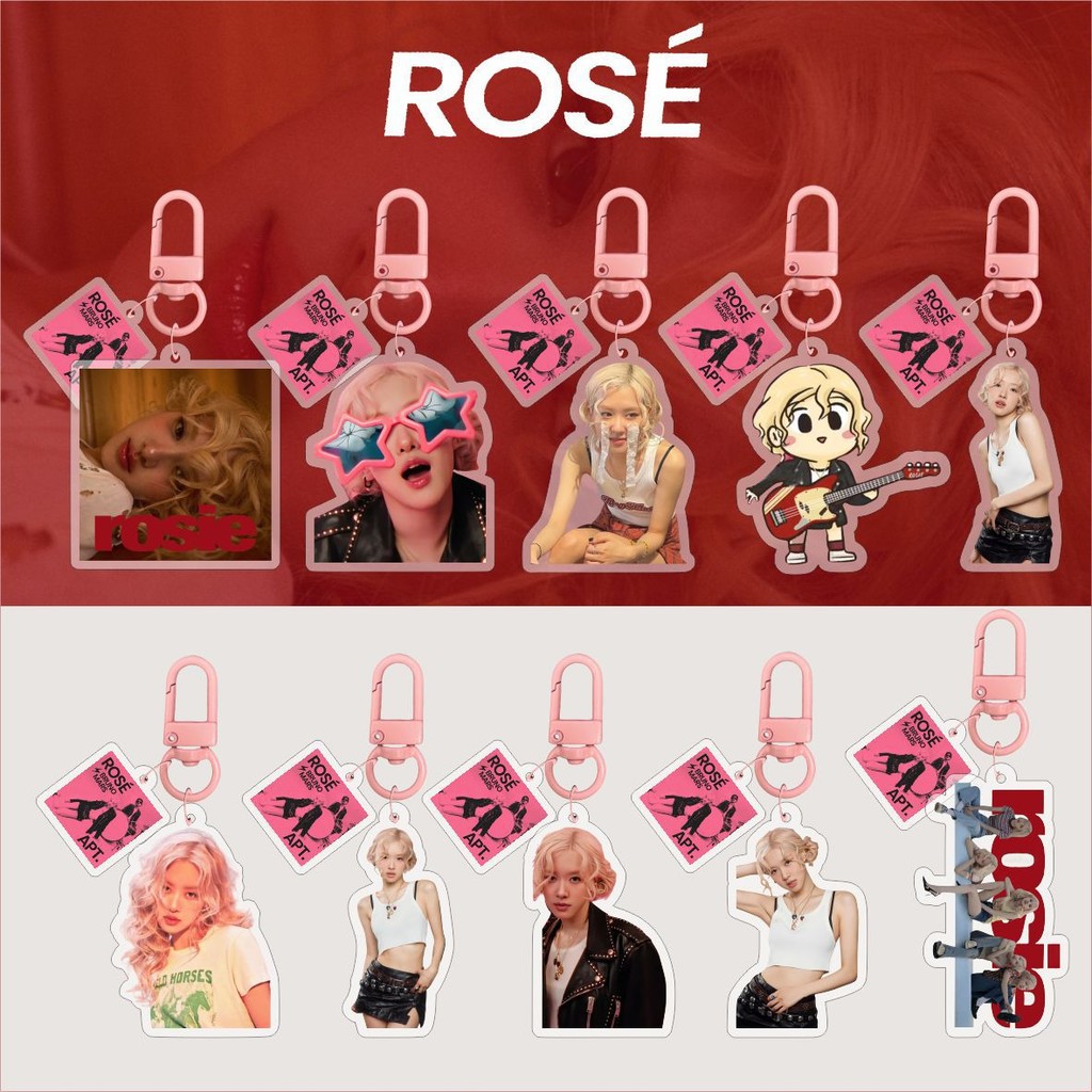 Kpop BlackPink ROSE Acrylic Double-sided Bag Keychain Pendant Jewelry ...