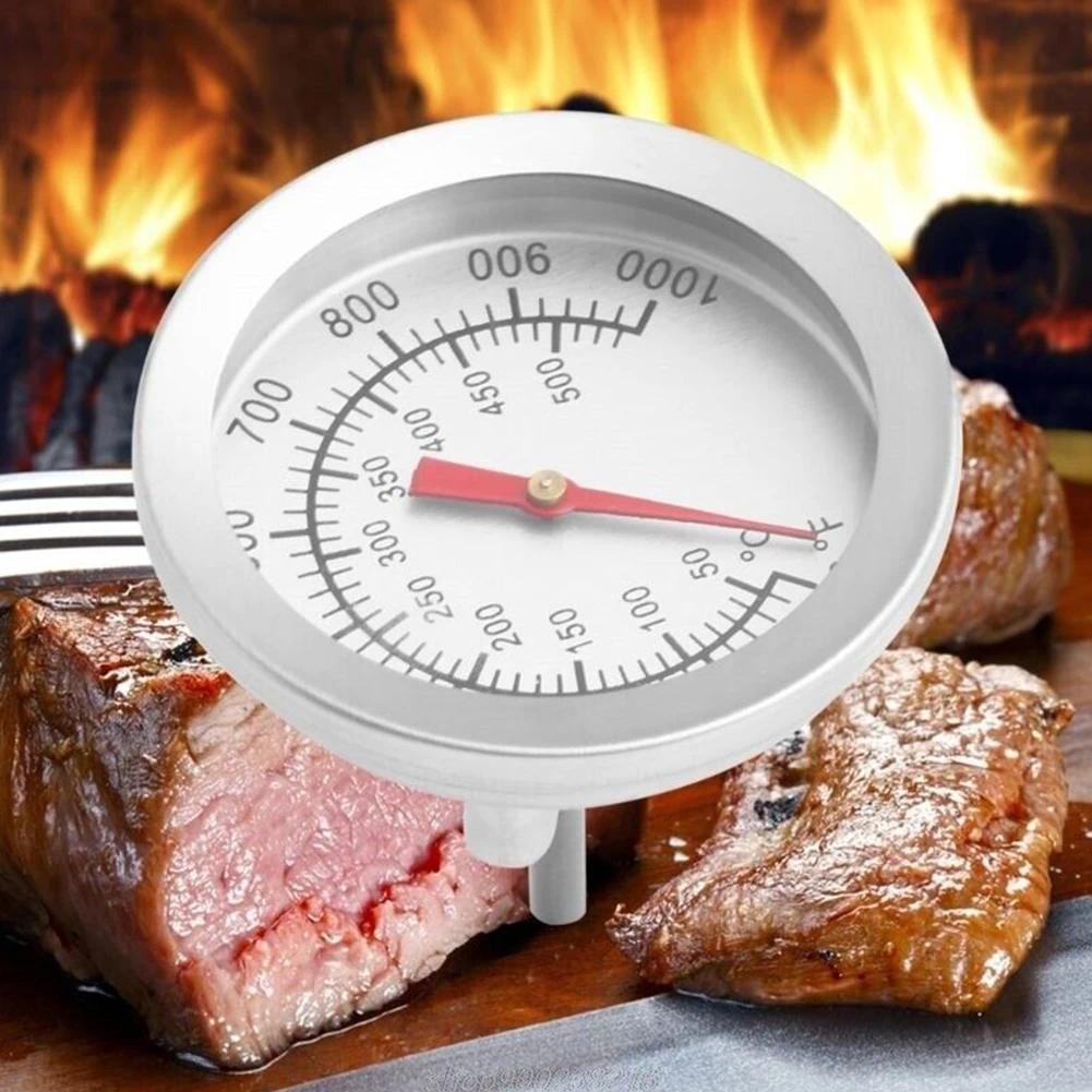 Stainless Steel BBQ Smoker Grill Thermometer Temperature Oven Grill ...