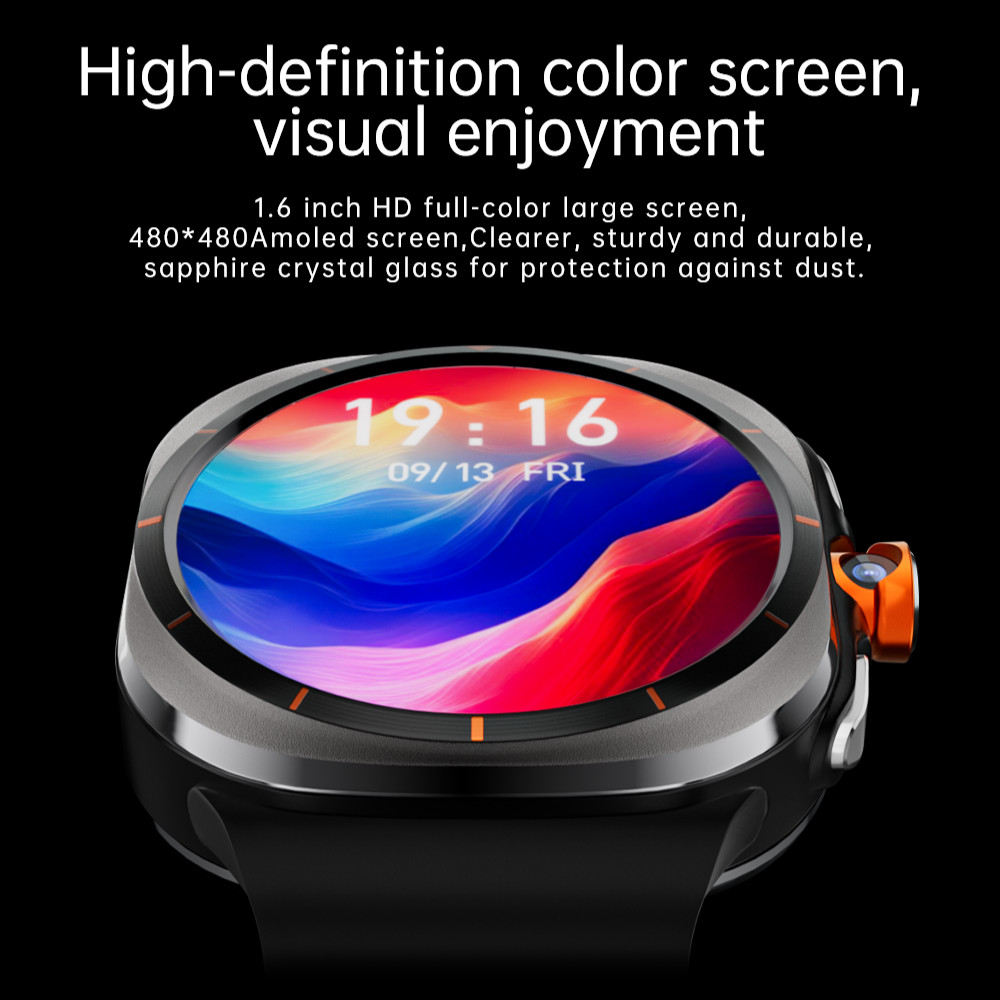 AMOLED Cellular Version Watch BW Ultra Smart Watch SIM Card And WiFi 4G ...