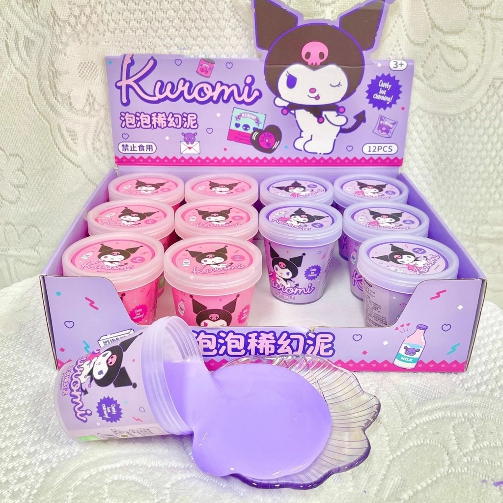 Sanrio Kuromi Hug Milk Foaming Glue Slime Fake Water Thin Fantasy Mud ...