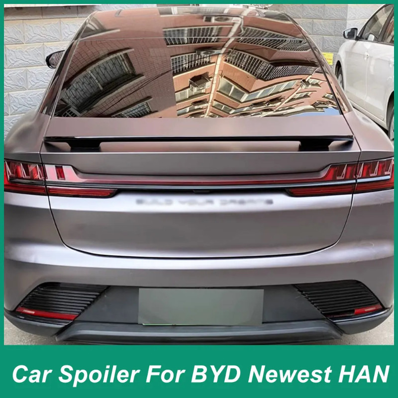 For BYD Han EV Rear Trunk Lid Spoiler Accessories Body Kit R Style ABS ...