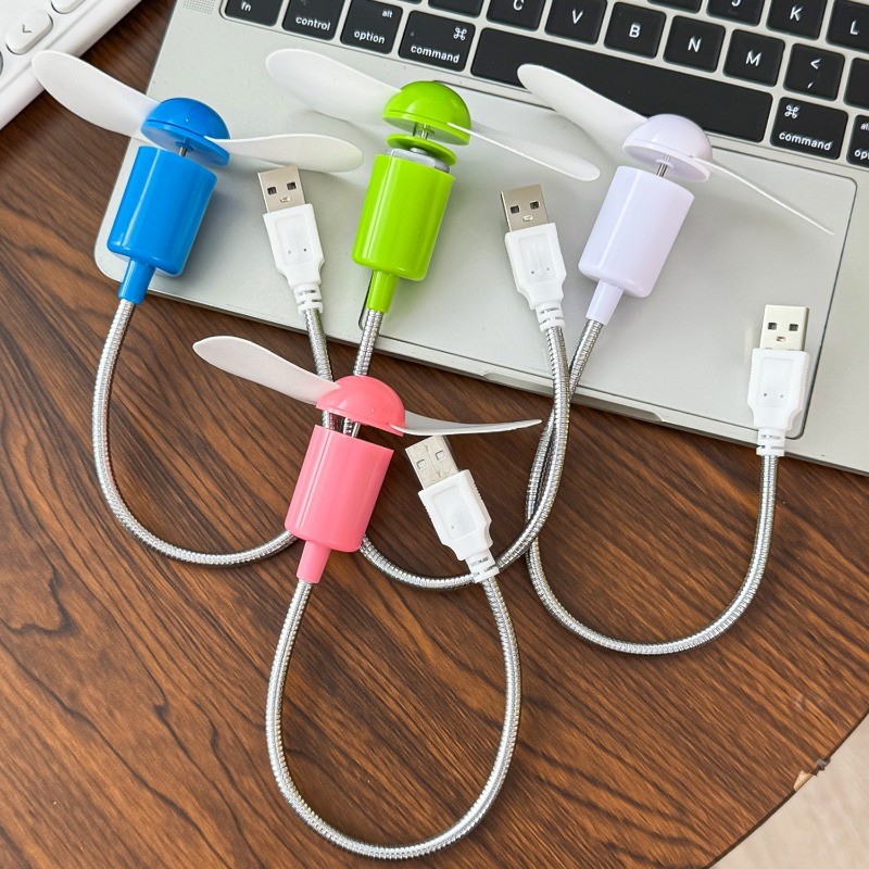 360° Bendable USB Desk Fan with Flexible Gooseneck, Quiet Cooling Fan ...