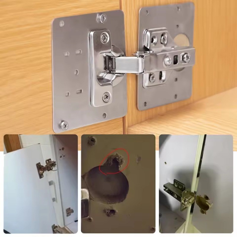 Cabinet Hinge Repair Plate Kits - Stainless Steel Door Hinges - Hinge ...