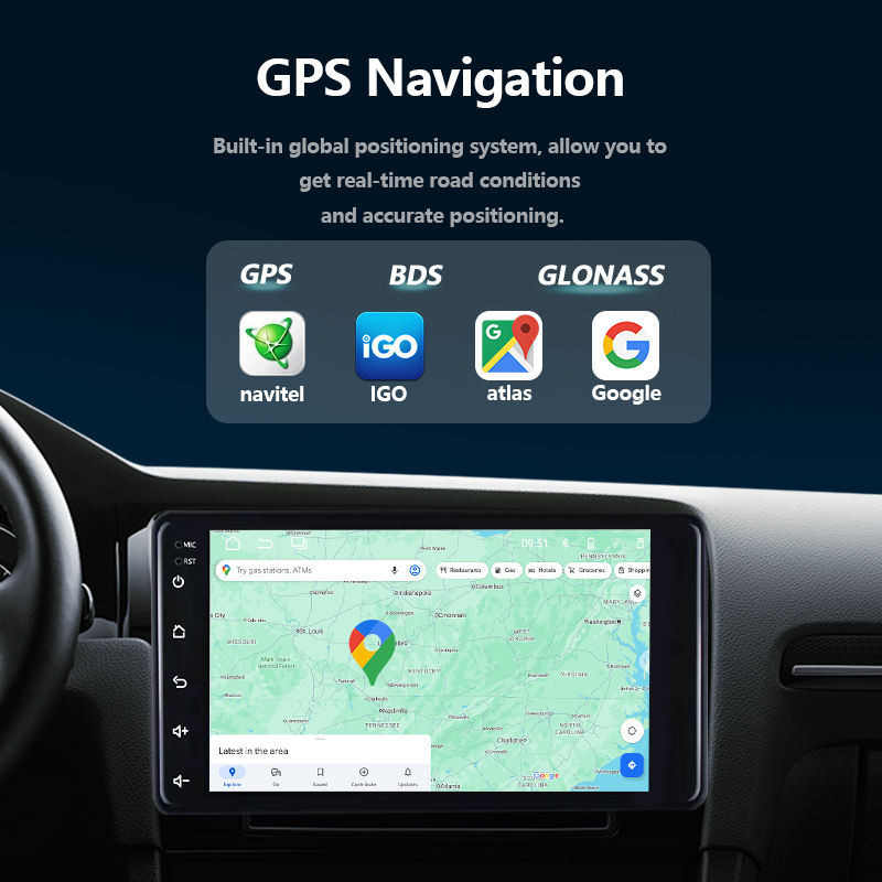 Universal Car Android Player for Toyota 2din Android 15 6GB+32GB Quad ...