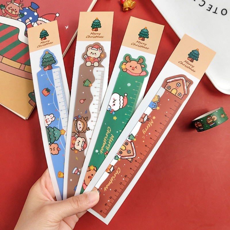 Cartoon Christmas Ruler 15cm School Ruler With Centimeters Kawaii ...