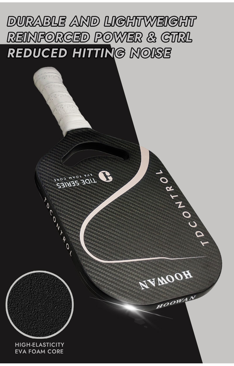 HOOWAN TDCONTROL16MM Pickleball Paddle T700 Carbon Fiber 3K Pickle Ball ...