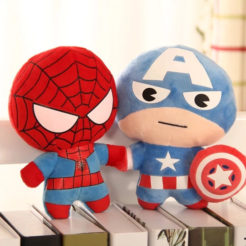 Cute Version Q Plush Superheroes Featuring Captain America Iron Man ...